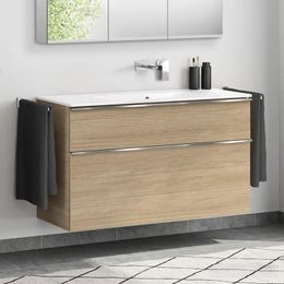 Duravit ME by Starck Waschtisch, evineo ineo4 Unterschrank B: 123 cm, 2 Ausz&uuml;ge, mit Griff,, 233612AC60+BE0268OA,