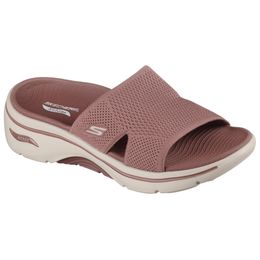 Pantolette Skechers "GO WALK ARCH FIT 2.0 SANDAL-", Damen, Gr. 38, braun, Textil, Schuhe Pantolette, Strandschuh, Slipper mit ArchFit Laufsohle