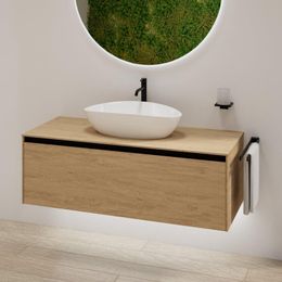 rivea Dia soleado Unterschrank B: 120 cm mit 1 Auszug, Waschtisch wei&szlig;,, BR0536WH+BR0108SO,