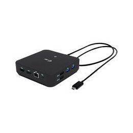 i-tec USB-C DP Dual HDMI Docking Station, Dockingstation schwarz, Power Delivery 100 W, HDMI, DP