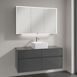 Villeroy & Boch Villeroy & Boch Embrace Schrank mit Waschtisch, mit Spiegelschrank My View Now, 5A5938RW+A95700FP+A4551200, My View Now