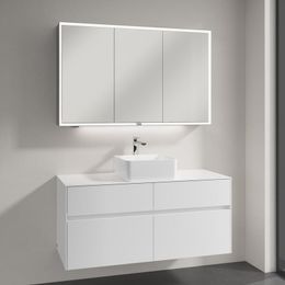 Villeroy & Boch Villeroy & Boch Embrace Schrank mit Waschtisch, mit Spiegelschrank My View Now, 5A5938RW+A95700DH+A4551200, My View Now