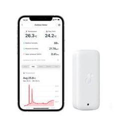 Outdoor Meter IP65 Thermometer Innen/Au&szlig;en wei&szlig;, Melder
