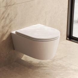 Artiviana Svago Wand-WC mit AquaSpin, Ausf&uuml;hrung kurz, T07WH011BIWH+T07WH011BIWHS,