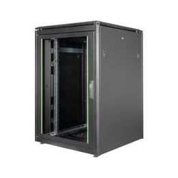 Digitus Netzwerkschrank Unique Serie - 800x800 mm (BxT), IT-Schrank schwarz, 22 H&ouml;heneinheiten
