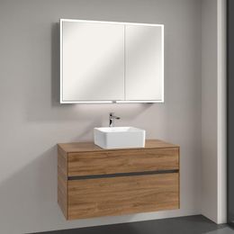 Villeroy & Boch Villeroy & Boch Embrace Schrank mit Waschtisch, mit Spiegelschrank My View Now, 5A5938RW+A95600RH+A4551000, My View Now