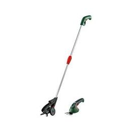 Bosch ISIO III + Fahrstiel, Grasschere gr&uuml;n/schwarz, Li-Ionen Akku 1,5Ah 3,6Volt