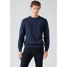 Levi's Rundhalspullover LEVI'S "LIGHTWEIGHT HM SWEATER", Herren, Gr. L, naval academy, Strick, Obermaterial: 100% Baumwolle, regular fit normal, Rundhals, angesetztes B&uuml;ndchen, Pullover Rundhalspullover, Feingerippte Abschl&uuml;sse