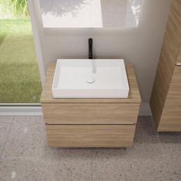 evineo ineo5 evo Unterschrank B: 80 cm mit 2 Ausz&uuml;gen, ineo7 Waschtisch B: 60,5 cm wei&szlig; matt,, BE0957OA+BE0963OA+BE0937WM,