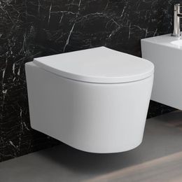 neoro n60 Wand-Tiefsp&uuml;l-WC-SET mit innovativer Sp&uuml;ltechnologie SilentPowerFlush & Beschichtung neoroClean, BN0754WH+VU8010WH,