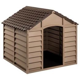 vidaXL Hundeh&uuml;tte Braun PP Hundehaus Hundeh&ouml;hle Hundebox 86 cm, 84 cm, 82 cm