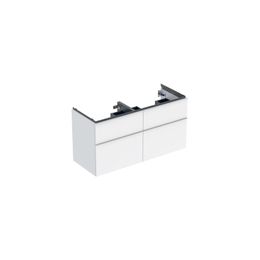Geberit Doppelwaschtisch-Unterschrank iCon 118,4x61,5x47,6cm, 4 L, w/lack. hochgl. (502309011)
