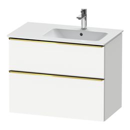 Duravit Waschtischunterschrank D-Neo 81x46,2cm, 1 Kast, B re, gol pol/wei&szlig; ma (DE4367034180000)