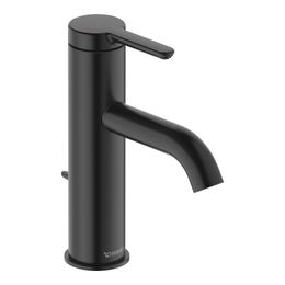 Duravit Waschtisch-Einhebelmischer S FreshStart + -Flow C.1 Ausl. 113mm, m Zugst.Abl.Gar., sw matt (C11023001046)