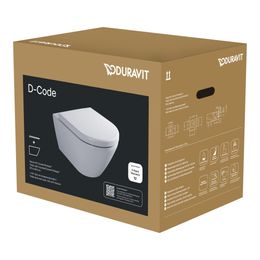 Duravit Wand-WC, Tiefsp&uuml;ler-Set D-Code m Sitz, Absenkautomatik, Rimless, wei&szlig; (49030900B2)