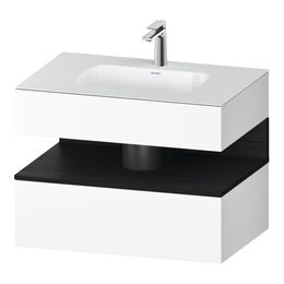 Duravit Einbauwaschtisch-M&ouml;bel-Set Qatego 80x55x60cm, Ei sw/we ma, Konsolen-Waschtischunterbau (QA4785016180000)