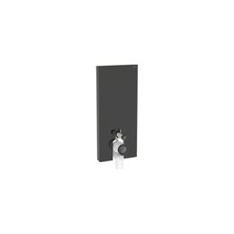 Geberit Stand-WC-Modul Monolith Plus Bauh. 114cm, Fr. Gl. sw, S. Alu SW-chrom (131233SJ7)