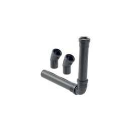 Geberit Ablaufset f Hybr.- und wasserlose Urinale, schwarz (500674001)