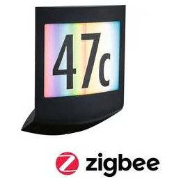 LED Au&szlig;en-Wandleuchte Paulmann "Padea IP44 198x71mm RGBW+ 8,2W 550lm 230V Anthrazit Kunststoff", grau (anthrazit), B:19,8cm H:25,2cm T:7,1cm, Leuchten, Smart Home Zigbee 3.0 D&auml;mmerungssensor