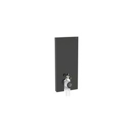 Geberit Stand-WC-Modul Monolith Bauh. 114cm, Fr. Gl. sw, S. Alu SW-chrom (131033SJ6)