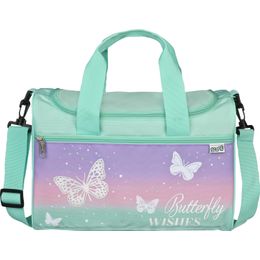 Sporttasche Scooli "Jurassic World", M&auml;dchen, Gr. B/H/T: 35cm x 23cm x 16cm, rosa (butterfly wishes), Polyester, bedruckt, Taschen Sporttasche