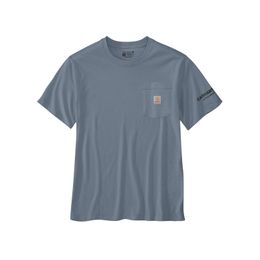 T-Shirt Carhartt "Graphic", Herren, Gr. M, blau (blau, grau), Obermaterial: 100% Baumwolle CO., Shirts T-Shirt