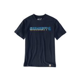 T-Shirt Carhartt "Logo", Herren, Gr. XL, blau (marineblau), Obermaterial: 100% Baumwolle CO., Shirts T-Shirt