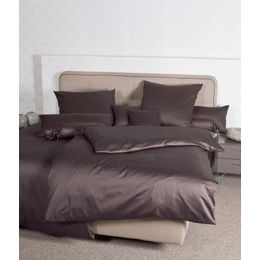 Bettw&auml;sche Janine "Colors", braun, B/L: 200cm x 200cm, 1 Stk., 2 Stk., Mako-Satin, B/L: 80cm x 80cm & 80cm x 80cm, 3 Stk., Mako-Satin, Obermaterial: 100% Baumwolle, Bettw&auml;sche, Bettw&auml;sche, feinf&auml;dige uni Bettw&auml;sche f&uuml;r alle Jahreszeiten, Markenrei&szlig;verschluss