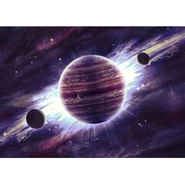 Fototapete papermoon "Planeten", bunt, B:5m L:2,8m, Vlies, Tapeten