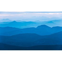 Vliestapete Komar "Blue Mountain", blau, B:4m L:2,5m, Vlies, Tapeten, (Breite x H&ouml;he), Vliestapete, 100 cm Bahnbreite