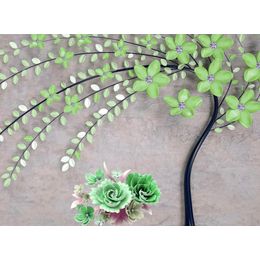 Fototapete papermoon "Baum mit Blumen", bunt, B:3,5m L:2,6m, Vlies, Tapeten
