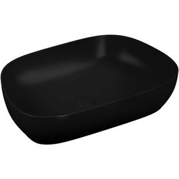 Vitra Options Aufsatzschale 5993B483-0016 62,5x42,5cm, TV, ohne &Uuml;berlauf/Hahnloch, schwarz matt VC