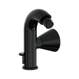Vitra Liquid Bidet Einhebelmischer A4275839 Ausladung 95mm, Einlochmontage, mit Ablaufgarnitur G 1 1/4, schwarz hochglanz