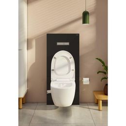 Vitra Vitrus Stand-Sp&uuml;lkasten 770-5761-01 Glasfront schwarz, 3/6 l, f&uuml;r Wand-WC, ohne Armatur
