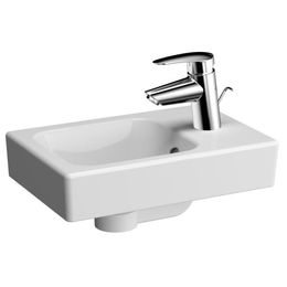 Vitra Options Handwaschbecken 5869B003-0001 38,5x25cm, &Uuml;berlauf/Hahnloch rechts, wei&szlig;