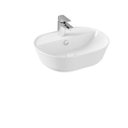 Vitra Geo Aufsatzwaschtisch 7428B403-0001 &Uuml;berlauf, Wei&szlig; Hochglanz VC, oval, 545x430 mm