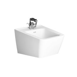Vitra Equal Wand-Bidet 7246B403-0288 39,5x54cm, Hahnloch mittig/&Uuml;berlaufschlitz, wei&szlig; VC