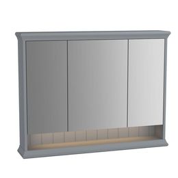 Vitra Valarte LED-Spiegelschrank 62235 98x17x76cm, 3 Spiegelt&uuml;ren, Korpus grau matt