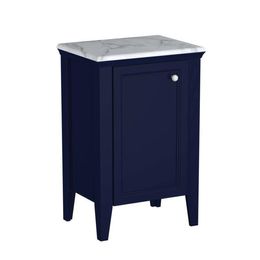 Vitra Valarte Halbhochschrank 65798 53,5x39,5x83cm, links. bodenstehend, Korpus stahlblau, lackiert