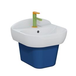 Vitra Sento Kids Waschtisch 7350B003-0001 45,5x40cm, Hahnloch mittig, wei&szlig; hochglanz, mit &Uuml;berlauf