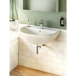 Vitra Integra Waschtisch 7061L003-0001 65 x 49 cm, wei&szlig;, mit &Uuml;berlauf/Hahnloch mittig