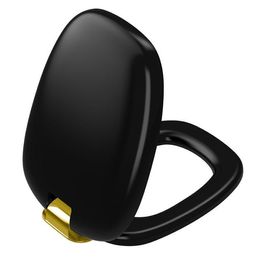 Vitra Plural WC-Sitz 126-483-019 36,4x47,6x5cm, mit Absenkautomatik, Schnellverschluss, schwarz matt/gold