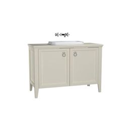 Vitra Valarte Einbauwaschtisch-M&ouml;bel-Set 62176 118 x 52 x 87,5 cm, 2 T&uuml;ren, Korpus elfenbein matt/Waschtisch wei&szlig; hochglanz