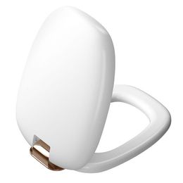 Vitra Plural WC-Sitz 126-401-029 36,4x47,6x5cm, mit Absenkautomatik, Schnellverschluss, edelwei&szlig;/kupfer