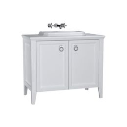 Vitra Valarte Einbauwaschtisch-M&ouml;bel-Set 62171 98 x 52 x 87,5 cm, 2 T&uuml;ren, Korpus wei&szlig; matt/Waschtisch wei&szlig; hochglanz