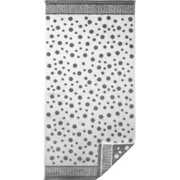 Ross unisex Handtuch wei&szlig;-anthrazit-gemustert, Gr&ouml;&szlig;e 50x100 cm - Handtuch