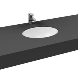 Vitra S20 Unterbau-Waschtisch 6039B003-0012 42 x 33 cm, wei&szlig;, oval, &Uuml;berlauf vorne, ohne Hahnloch
