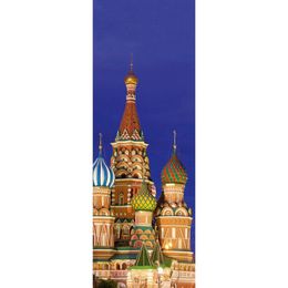 Fototapete ARCHITECTS PAPER "Saint Basil`s Cathedral", bunt (blau, gr&uuml;n, rot), B:1m L:2,8m, Vlies, Tapeten, Tapete Moskau Fototapete Panel 1,00m x 2,80m