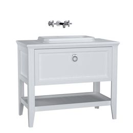 Vitra Valarte Einbauwaschtisch-M&ouml;bel-Set 62198 98 x 52 x 87,5 cm, 1 Vollauszug, Korpus wei&szlig; matt/Waschtisch wei&szlig; hochglanz