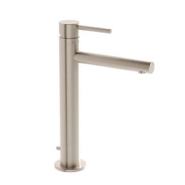 Vitra Origin Waschtischarmatur A4256934 Ausladung 145mm, mit Ablaufgarnitur, f&uuml;r freistehenden Aufsatzwaschtisch, Nickel geb&uuml;rstet